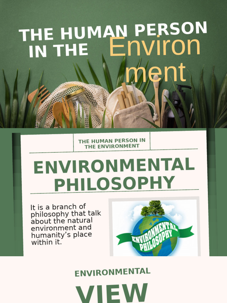 The Human Person in The Environment | PDF | Natural Environment ...