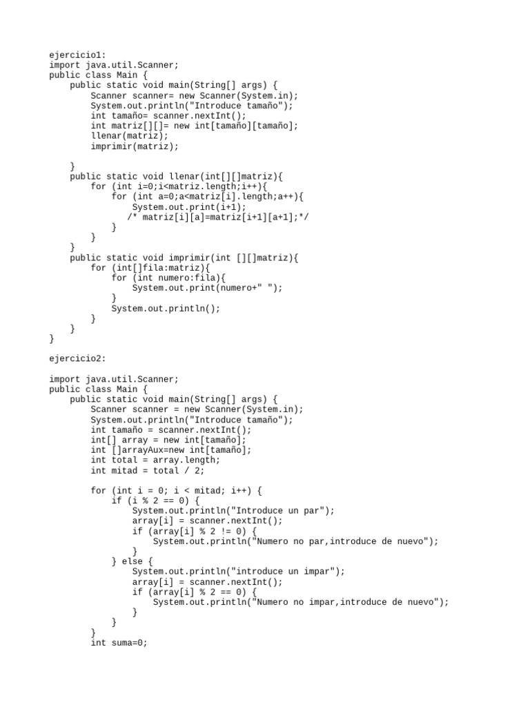 Examen Ordinaria Java | PDF | Paradigmas de programación | Recuperación de información