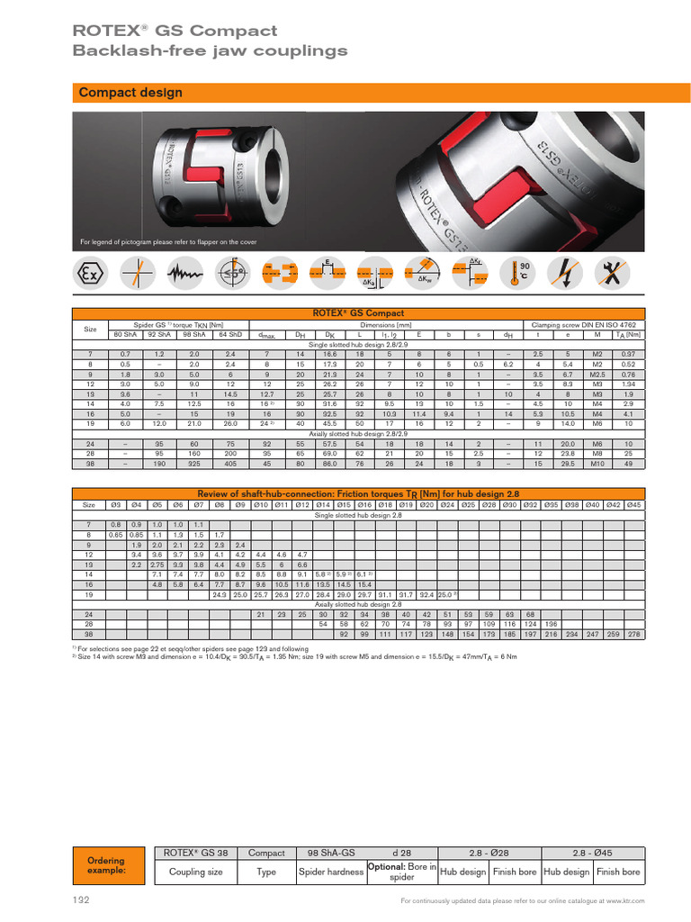 ROTEX GS 38 Coupling Specifications | PDF
