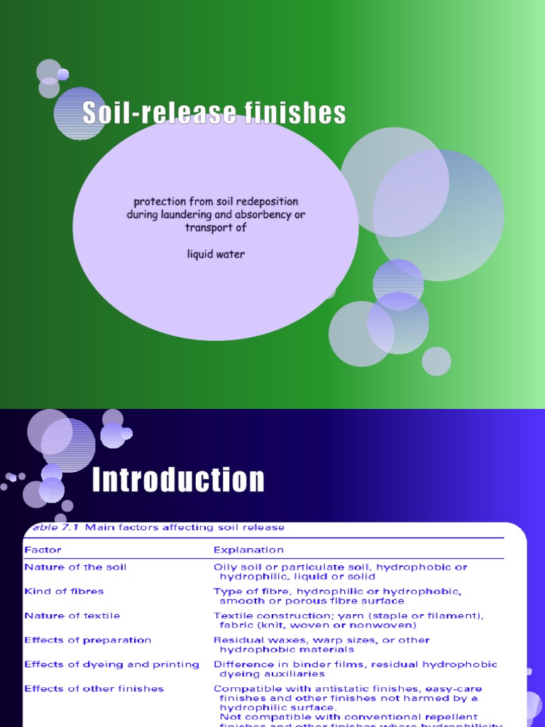 Soil Release Finishes for Textiles | PDF | Polyester | Polymers