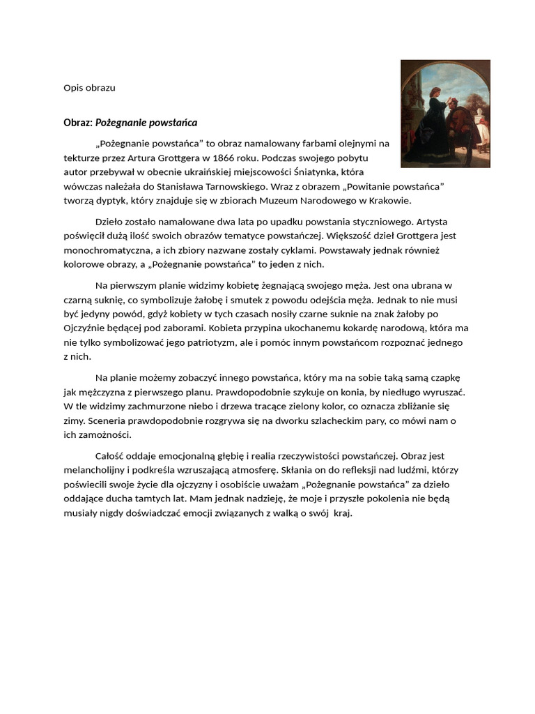 Opis Obrazu | PDF