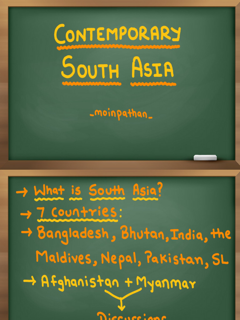 Contemporary South Asia Flashcard PDF by Moin Sir | PDF