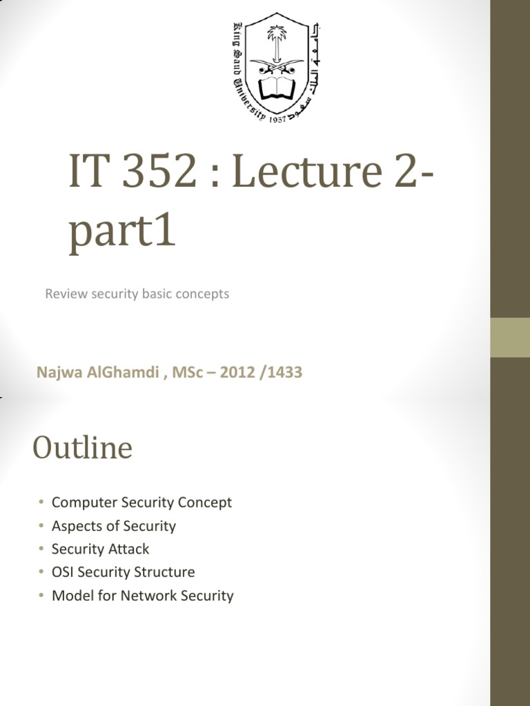 Computer Security Concepts and Models | PDF | Computer Security | Security