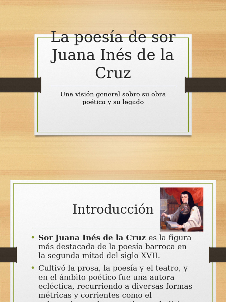 Poesía - Sor - Juana - 1BACH | PDF