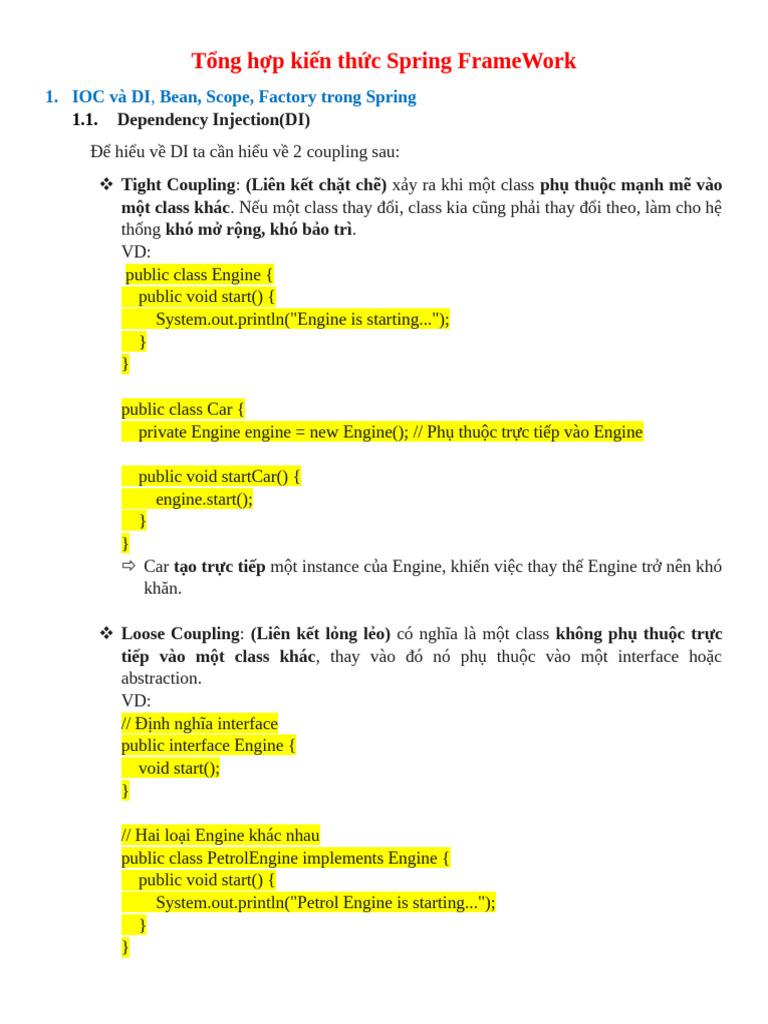 Tài Liệu Spring FrameWork | PDF