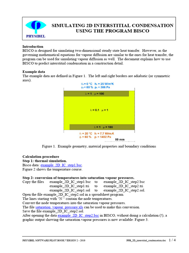 BISCO Simulation of Interstitial Condensation | PDF | Pressure | Heat ...