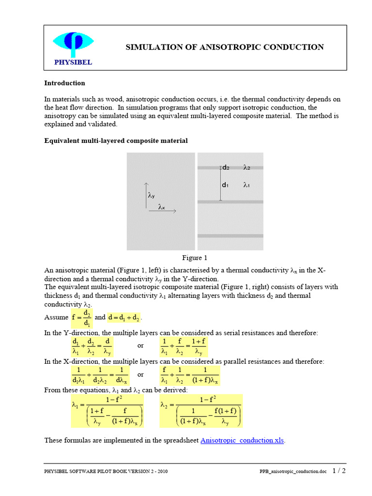 Anisotropic Conduction Simulation Guide | PDF | Anisotropy | Chemistry