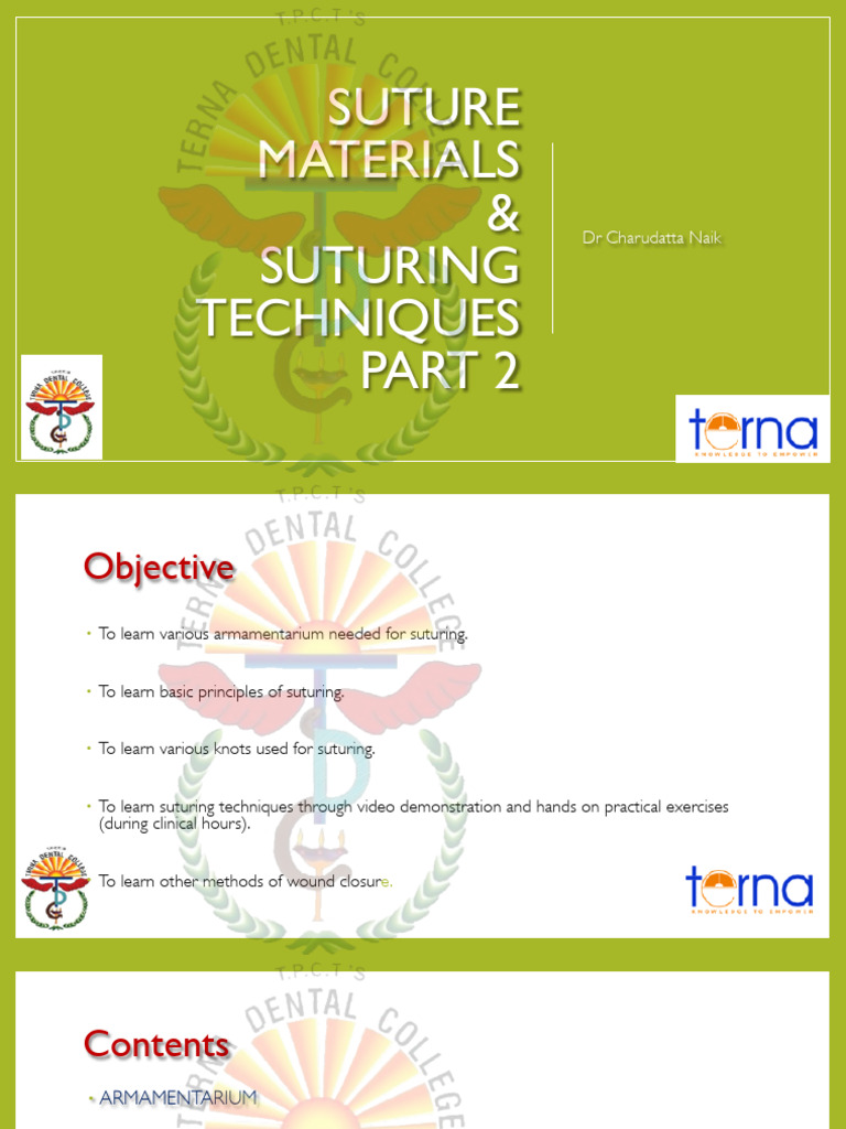 17.suturing II | PDF | Surgical Suture | Wound