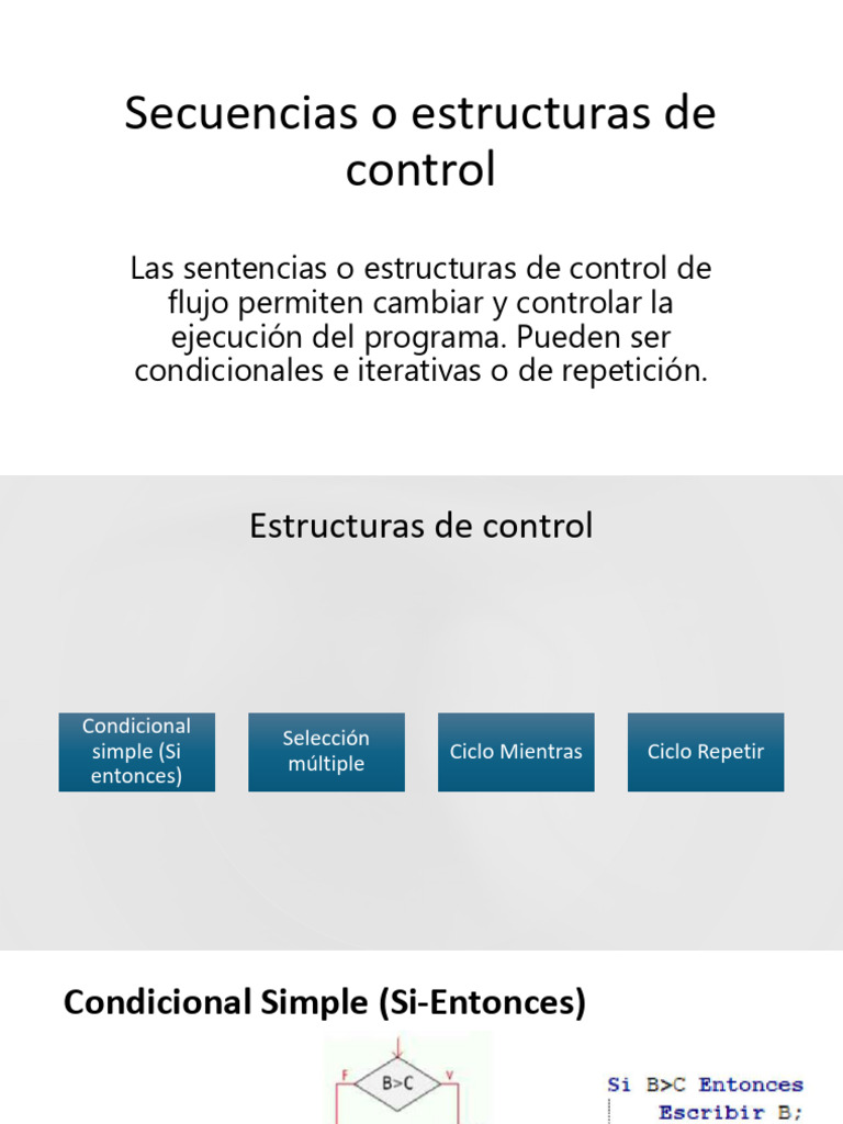 Estructuras de Control en Programación | PDF | Flujo de control ...