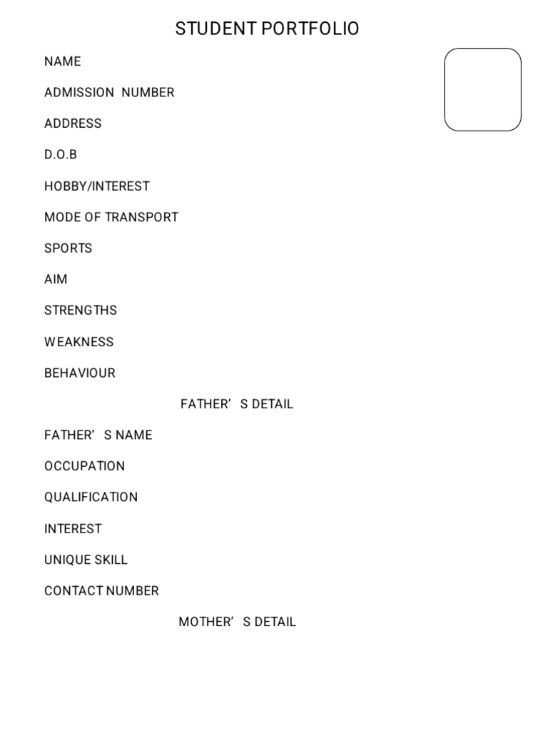 Student Portfolio | PDF