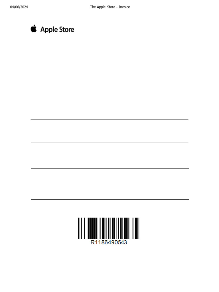 Apple Store Invoice for iPhone Order | PDF