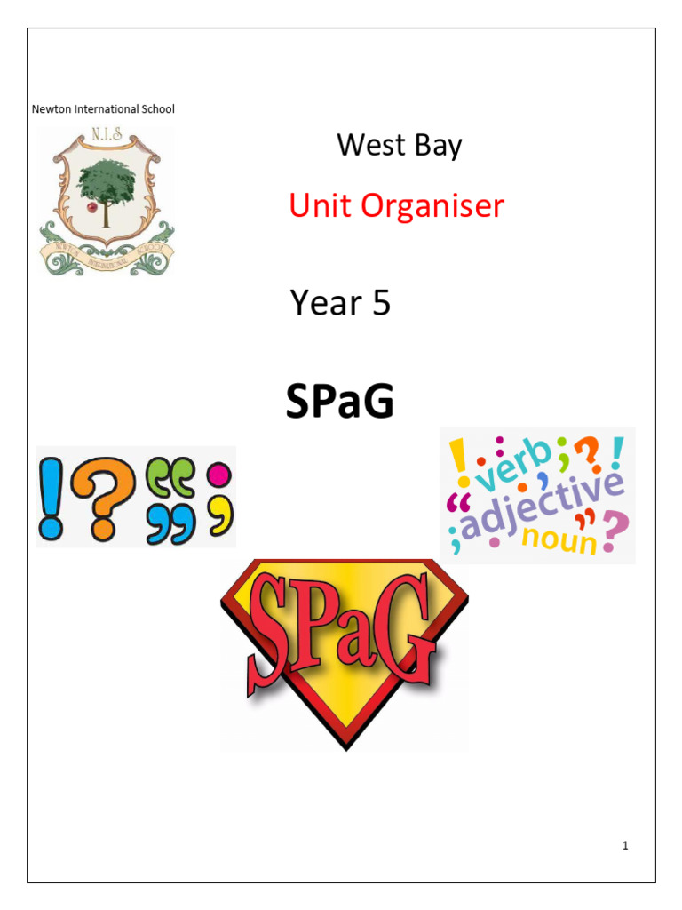SPaG - Unit Organiser - Year 5 | PDF | Verb | Adverb