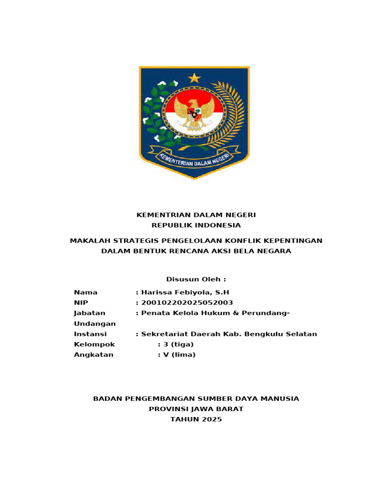 Angkatan V - Kelompok Iii - Harissa Febiyola | PDF