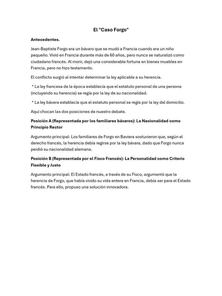 Caso Forgo | PDF