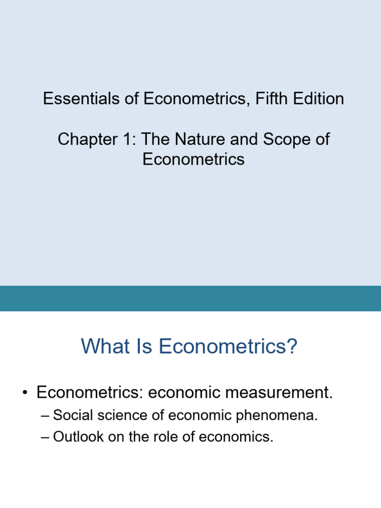 Gujarati 5e PPT Ch01 | PDF | Econometrics | Regression Analysis