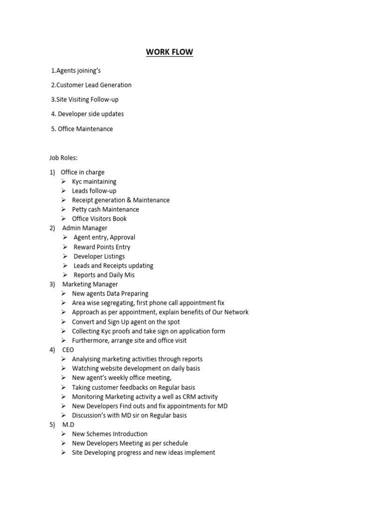 Real Estate Workflow and Roles Guide | PDF