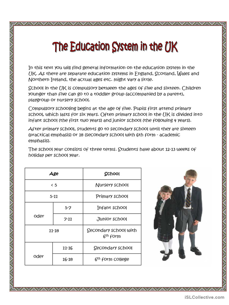Overview of the UK Education System | PDF | Educational Organizations ...