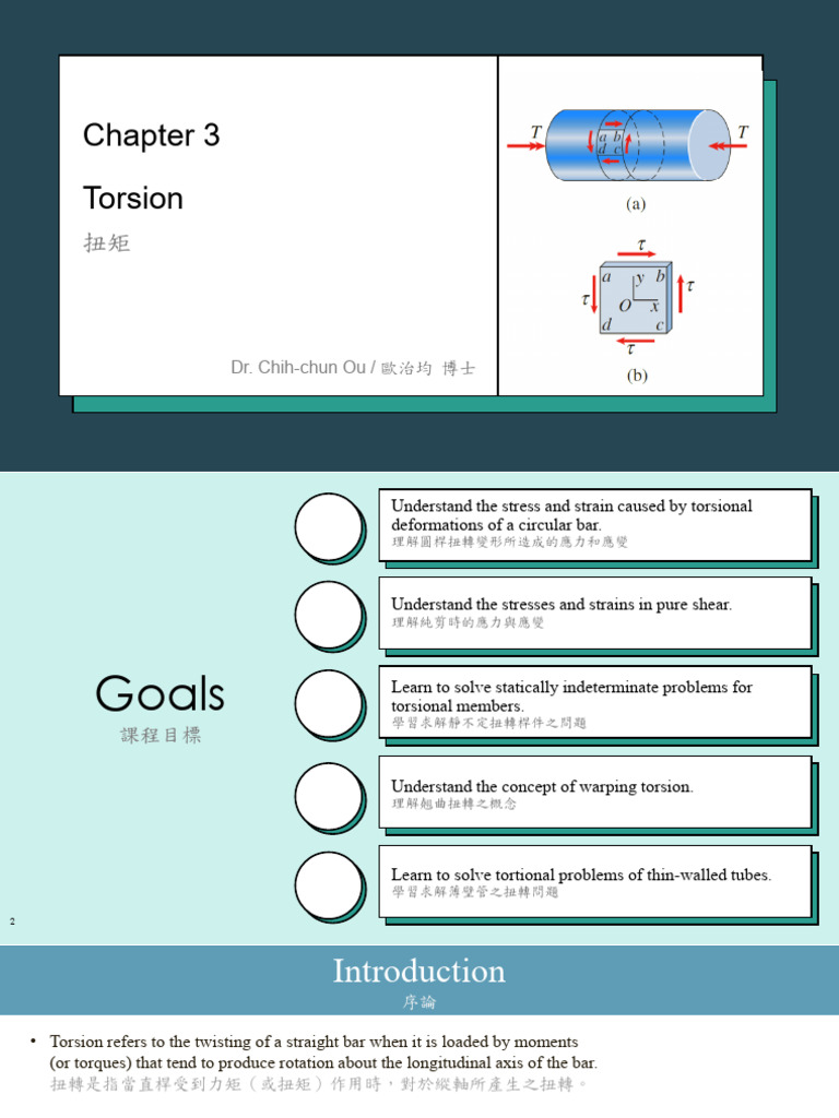 Ch3 Torsion | PDF | Stress (Mechanics) | Elasticity (Physics)