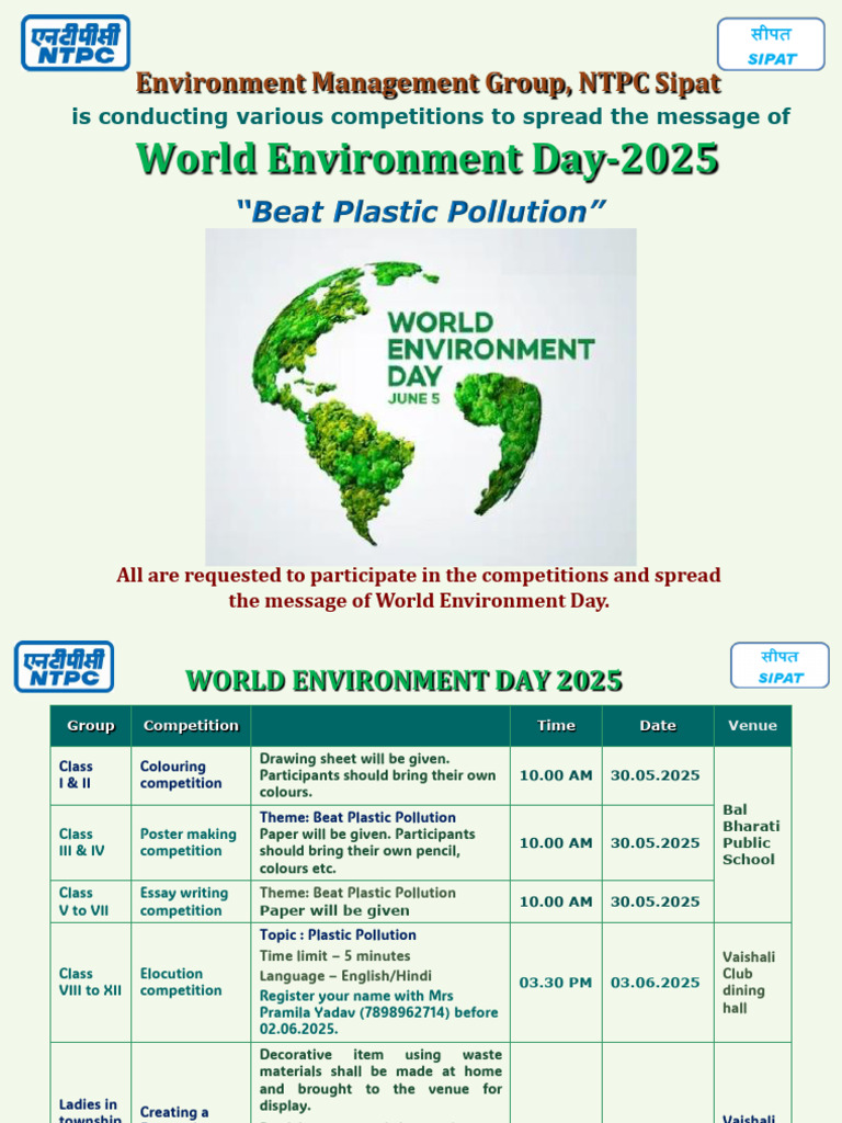 Poster Making Contest: Beat Plastic Pollution | PDF | Pollution ...
