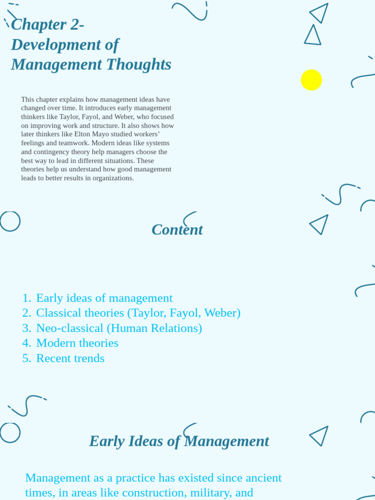 Chapter 2 Development of Management Thoughts | PDF | Business