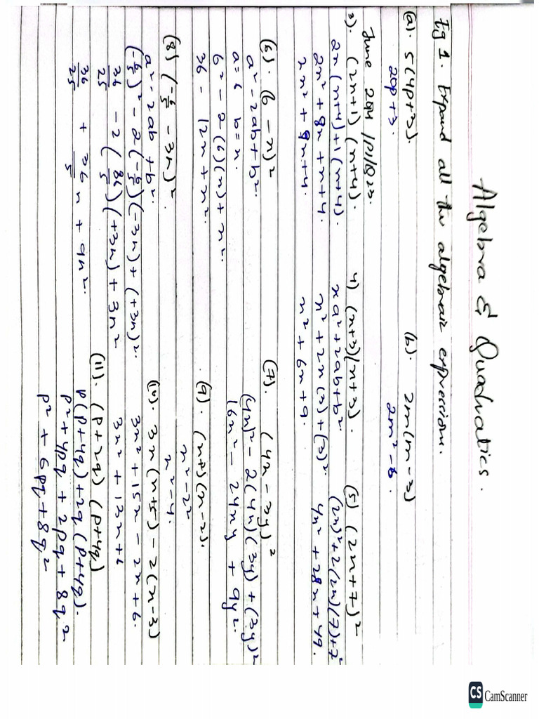 CamScanner Sample Page1 Handwriting | PDF