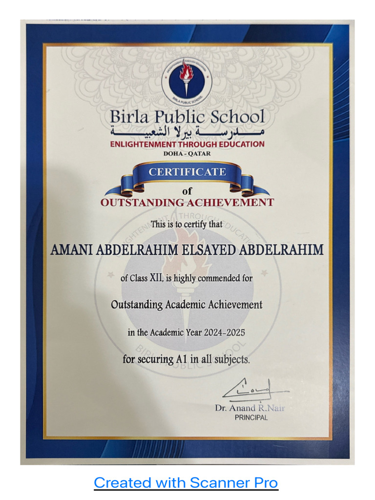 Certificate of Outstanding Achievement (1) | PDF
