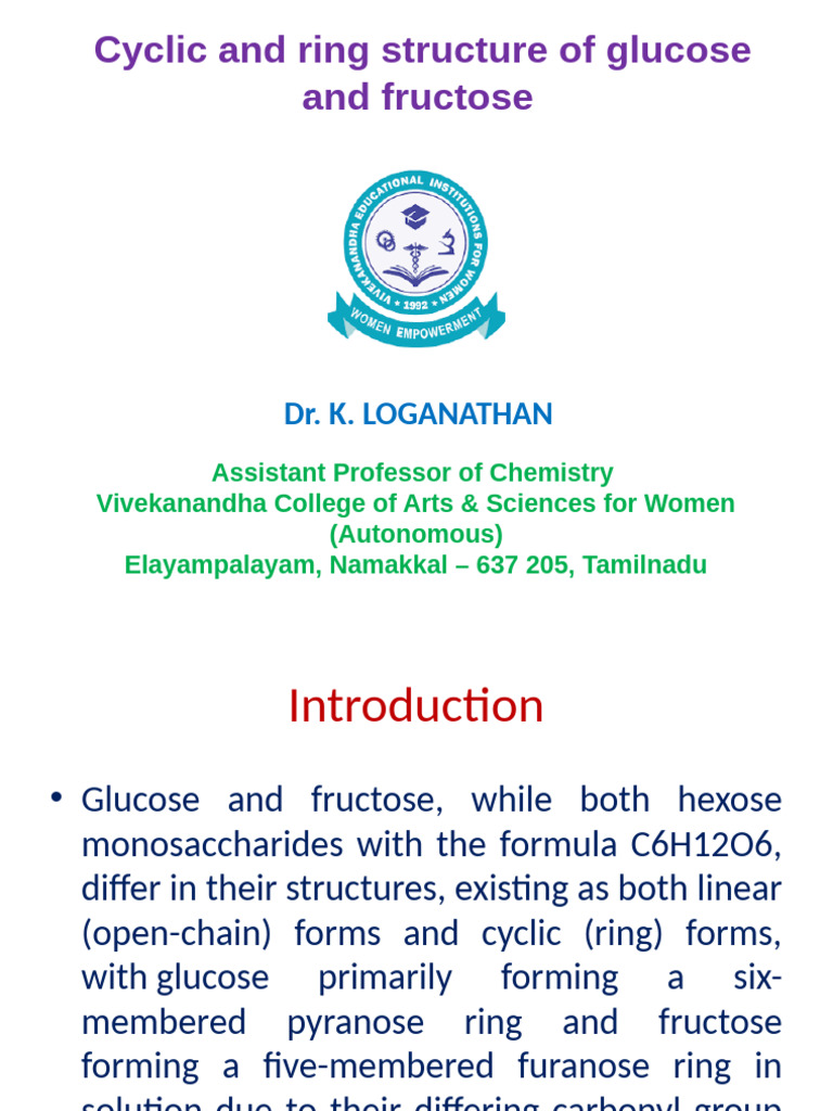 Fructose and Glucose Ring Structures | PDF