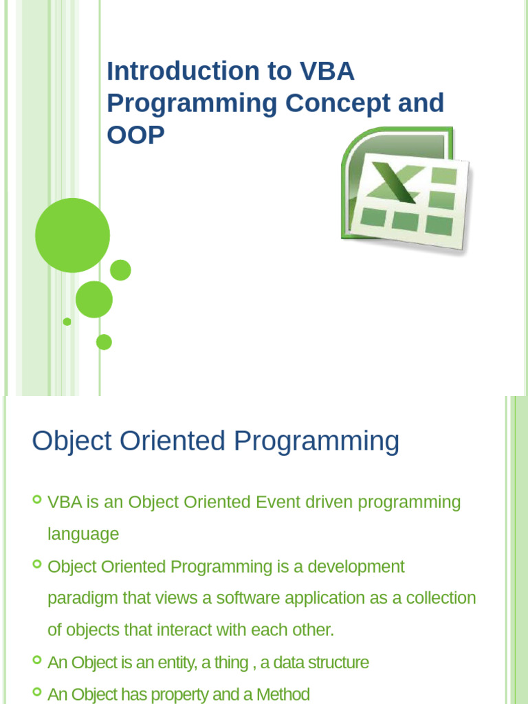 VBA Basic OOP Concepts | PDF