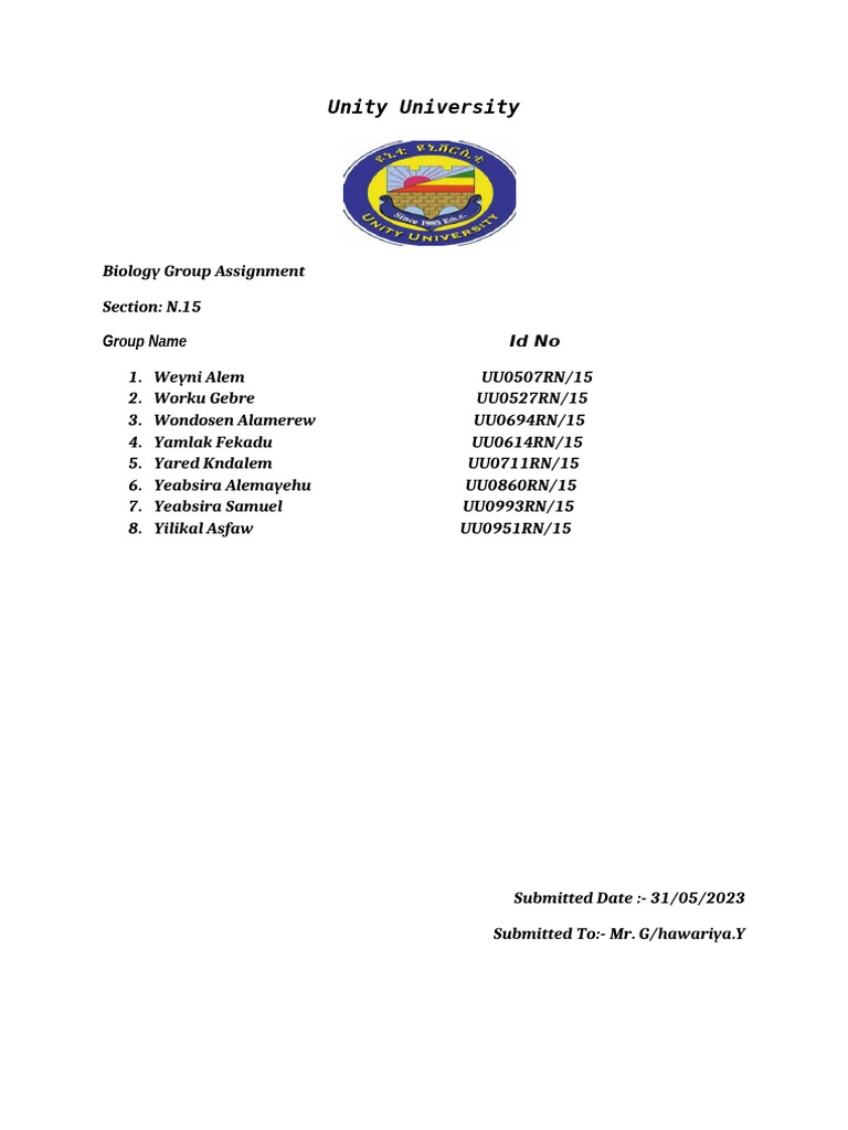 Unity University | PDF