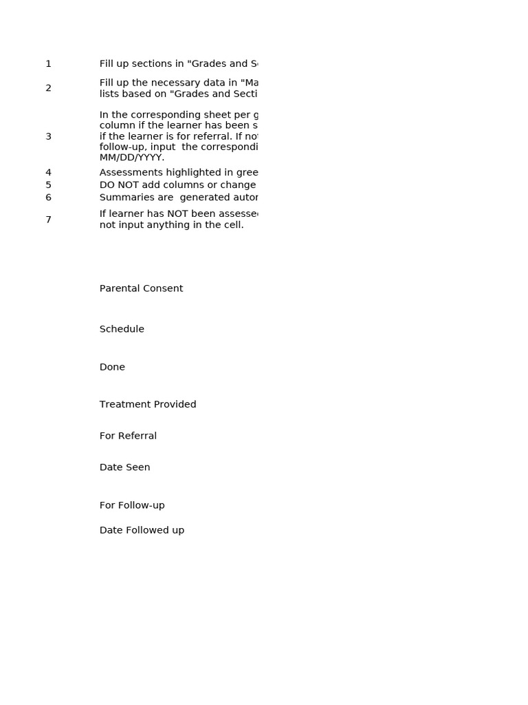 01 Master List Template (ASMALIA) | PDF | Psychosocial | Behavioural ...