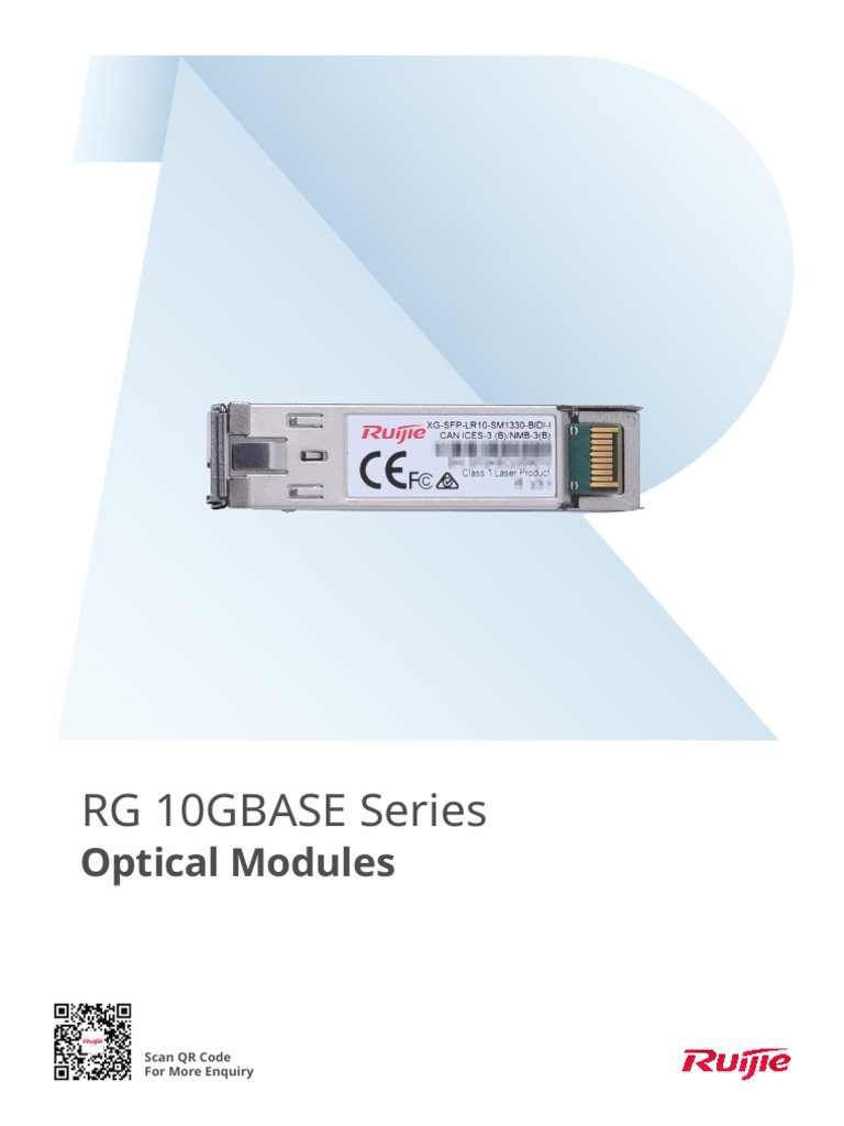 Ruijie RG 10GBASE Series Optical Modules Datasheet - For Preview ...