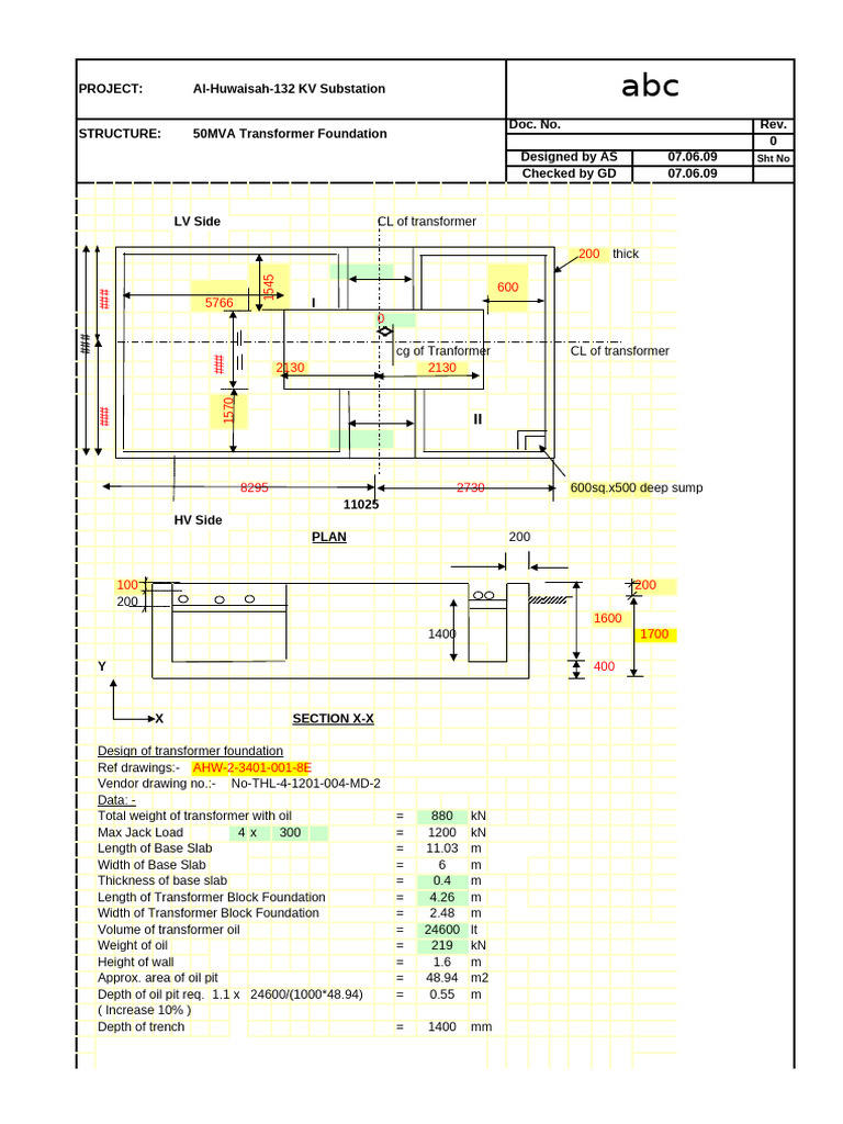 50MVA Transformer Design Rev 0 | PDF | Beam (Structure) | Bending