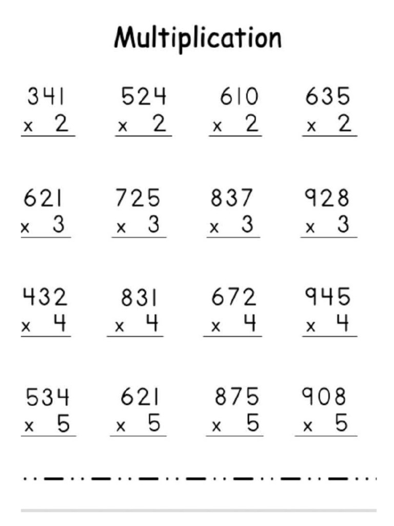 Multiplicacion de 4 y 5 | PDF