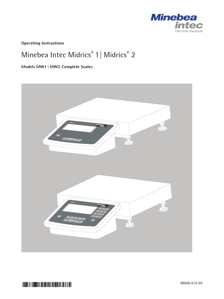 Midrics Complete Scales Operating Guide | PDF | Mains Electricity ...