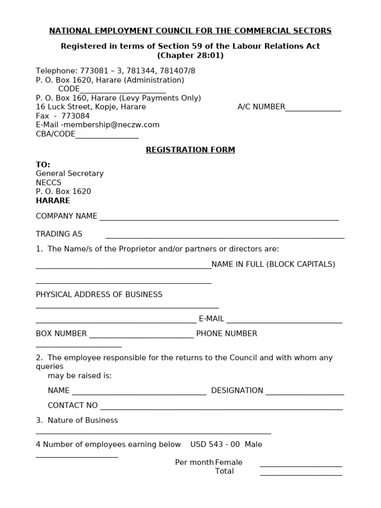 Labour Registration Form Submission | PDF