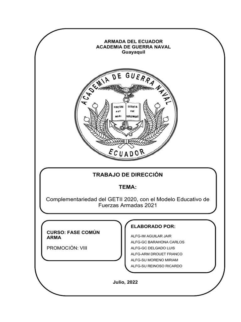 Complementariedad MEFA y GETII 2020 | PDF | Evaluación | Plan de estudios