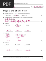 End of Unit 4 Test Answers | PDF