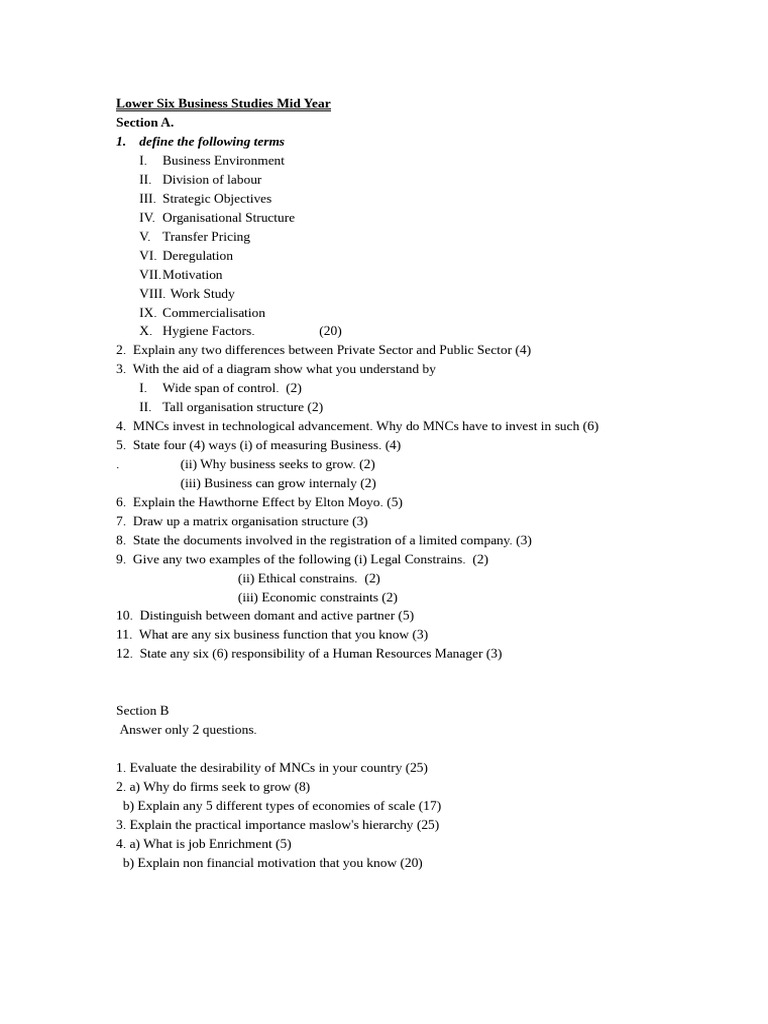 Lower 6 BS (Mid) | PDF
