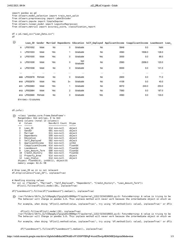 57 - AI2 - PRAC 6.ipynb - Colab | PDF | Accuracy And Precision | Algorithms