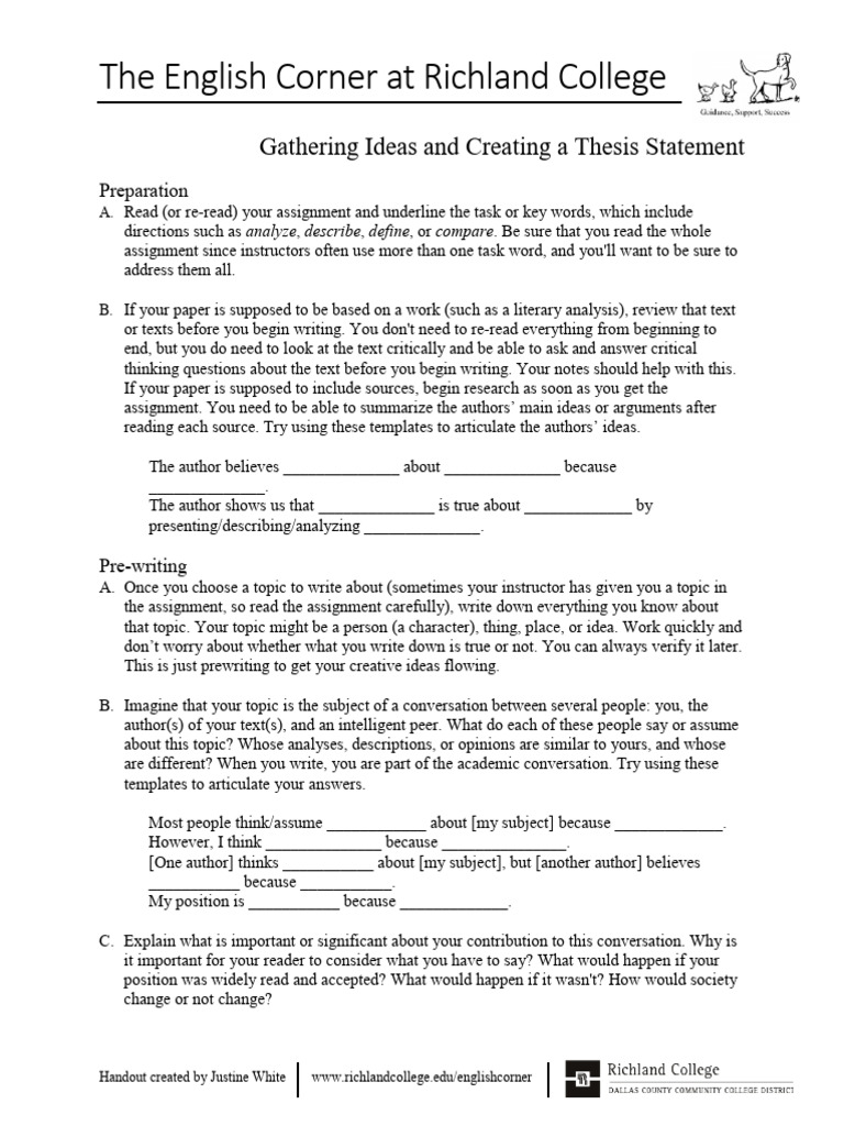 Crafting a Strong Thesis Statement | PDF | Cannabis (Drug) | Thesis