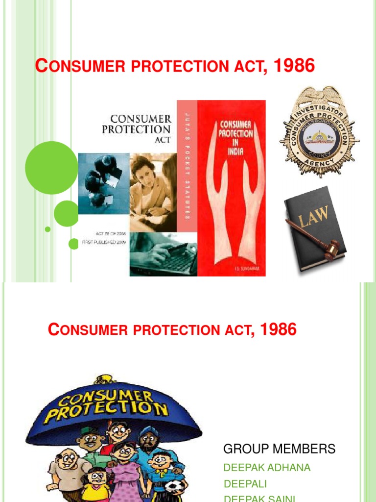 Consumer Protection Act 1986 | PDF | Consumer Protection ...