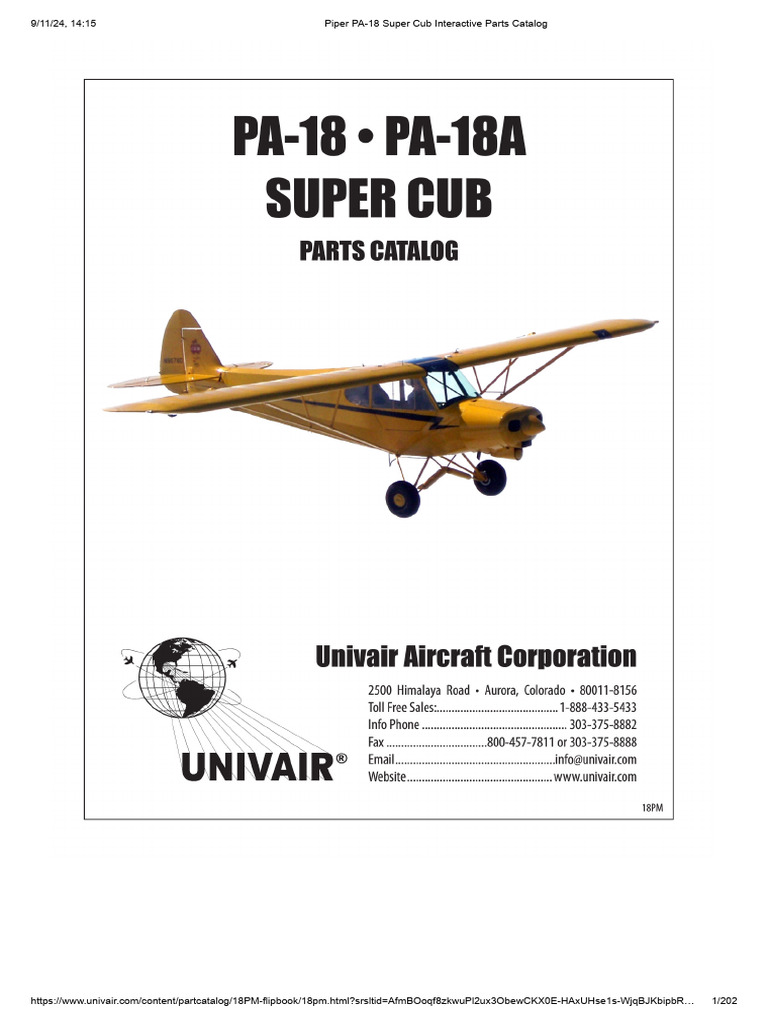 Piper PA-18 Super Cub Parts Catalog | PDF | Piper Aircraft