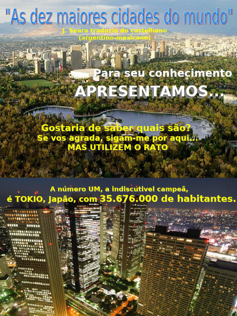 As 10 Maiores Cidades do Mundo | PDF