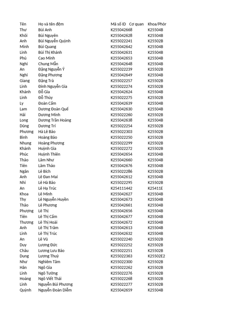 Uel - dh430 - DH - hk251 - Ds L P E1 Và E2 | PDF