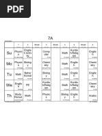 Orchlon International School Timetable 2022 | PDF