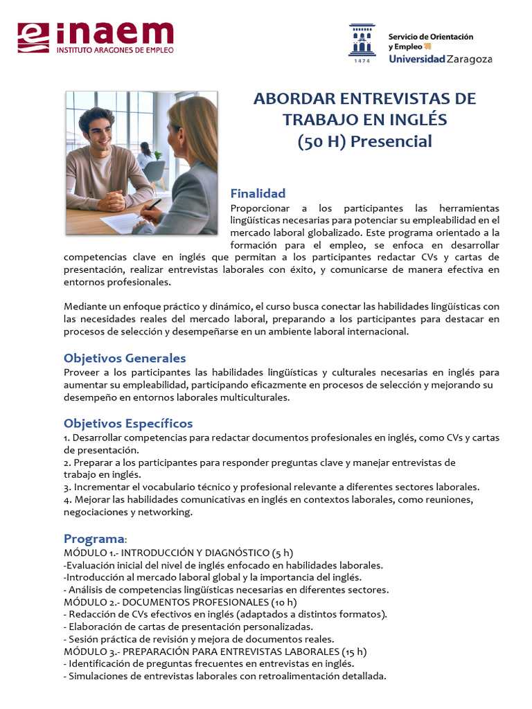 2025 Abordar Entrevistas de Trabajo en Ingles | PDF | Comunicación