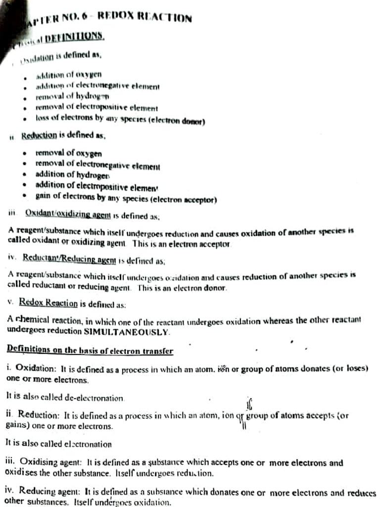 Understanding Oxidation and Redox Reactions | PDF | Redox | Oxidizing Agent