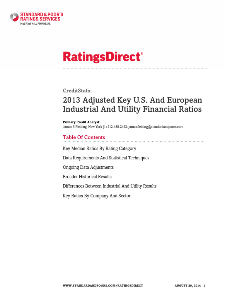 2013 U.S. & European Financial Ratios | PDF | Quartile | Damages