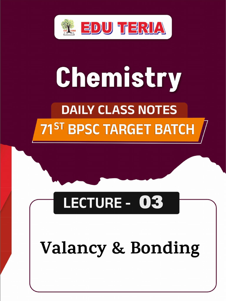 Valancy & Bonding | PDF | Chemical Bond | Ionic Bonding