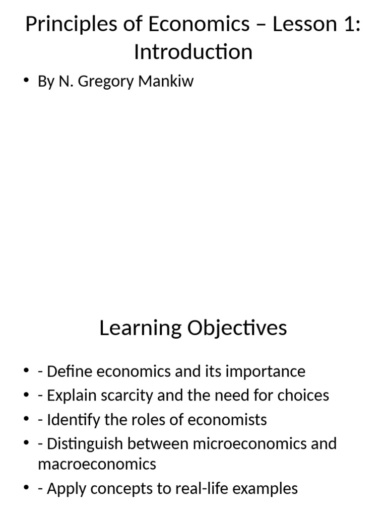 Introduction to Economics Principles | PDF | Economics | Macroeconomics